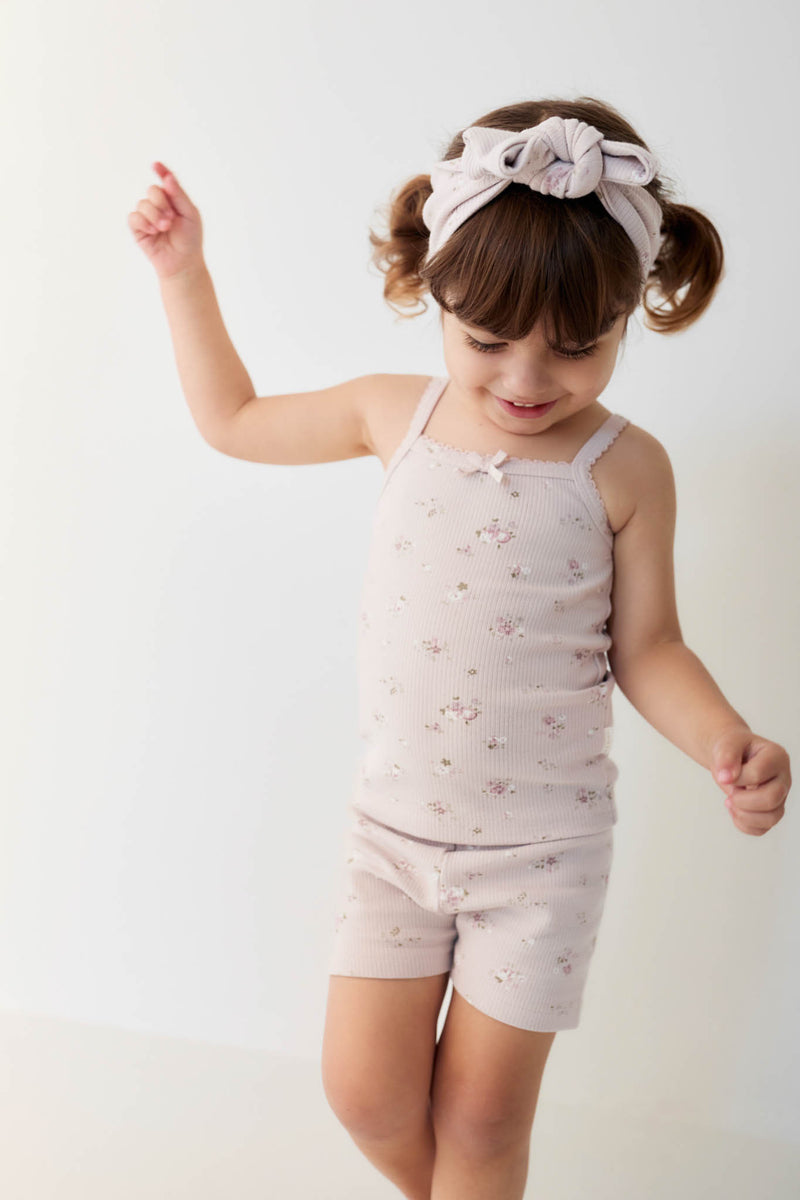 Organic Cotton Fine Rib Singlet - Petite Fleur Violet – Little Bae
